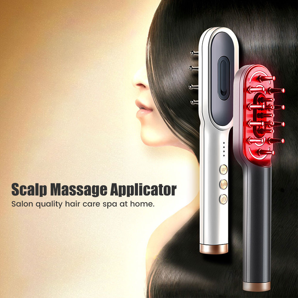 Electric Massage Comb Portable Red Light Laser Comb for Hair Follicle ...