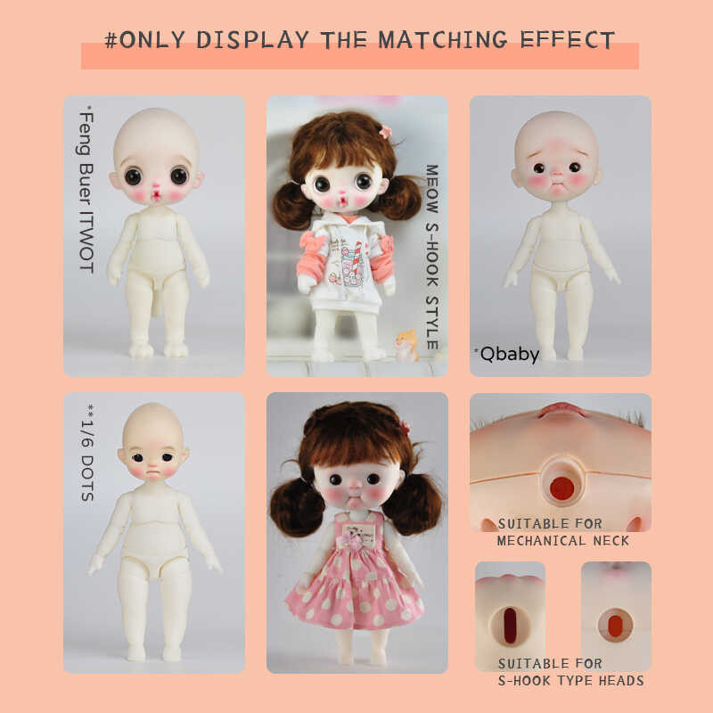 LY NEW YMY Malaking Pera Maliit 1/6 Sukat S-Hook Para Sa BJD Ob Doll Laruan Gumagalaw Maganda ...