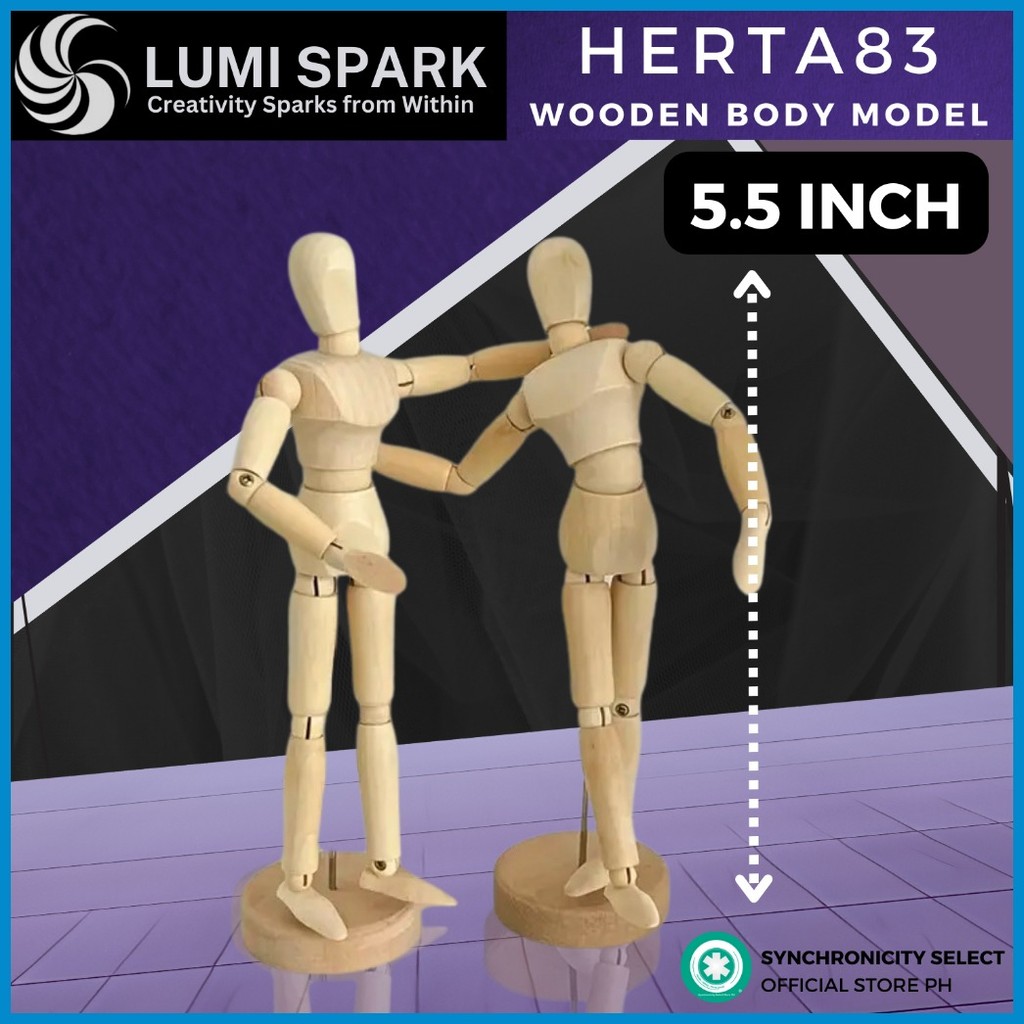 HERTA83 Drawing Reference Model | Wooden Artist Mannequin Model ...