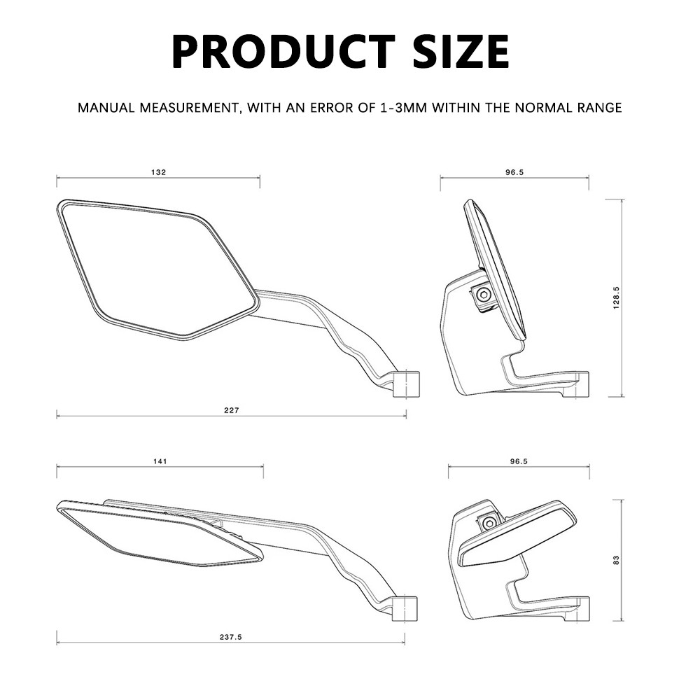 Motorcycle Side View Mirror for DUKE 790 890 125 200 250 390 690 Duke ...