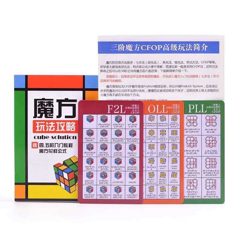 CFOP Formula Card Third Order Rubik's Cube 119 Advanced Formulas to ...