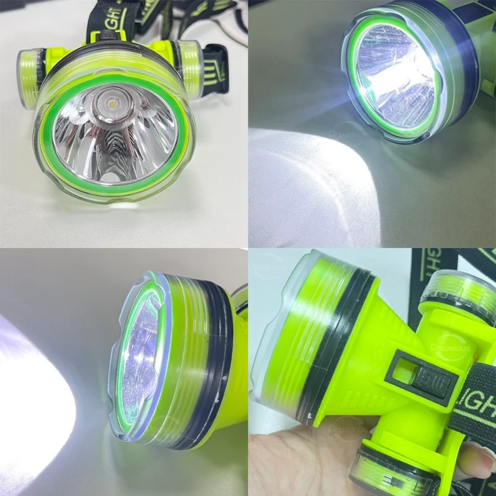Professional Diving LED Headlamp Portable Rechargeable USB Diving 500M ...