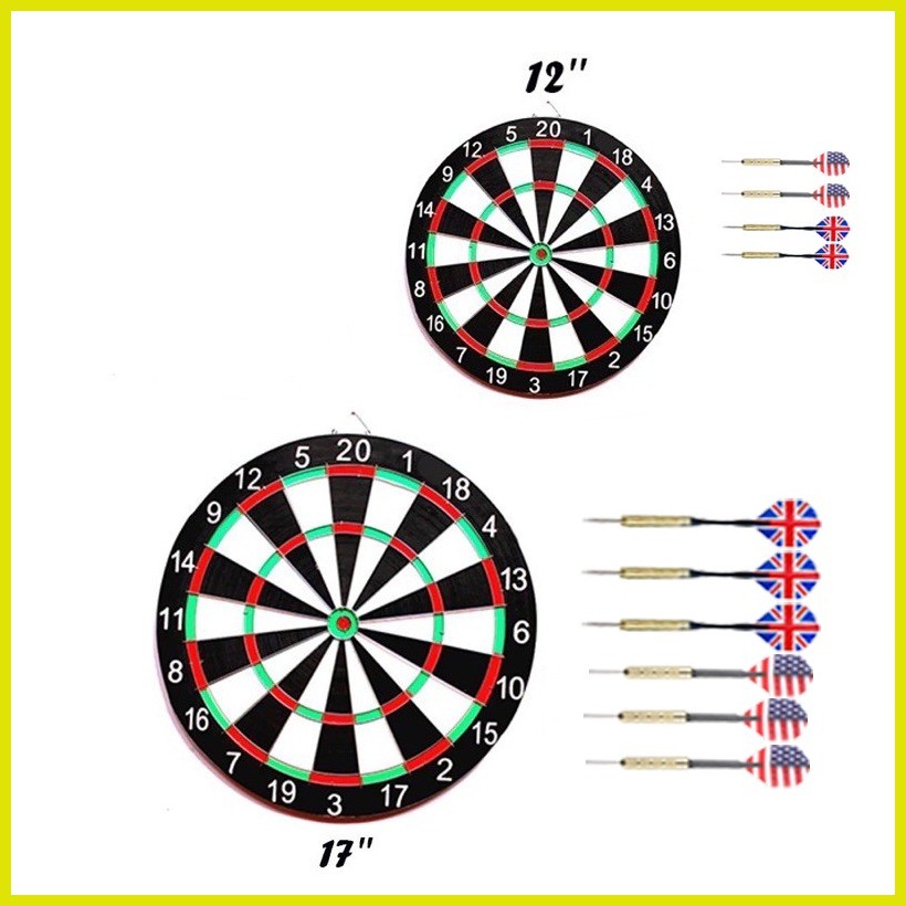 ஐ ♒ Dart Board Original 12/17 Inch Professional Double-Sided With 6 ...