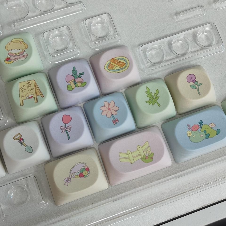 Happy Farm Keycap SOA Profile PBT 134 Keys Five-sided Dye Sublimation ...