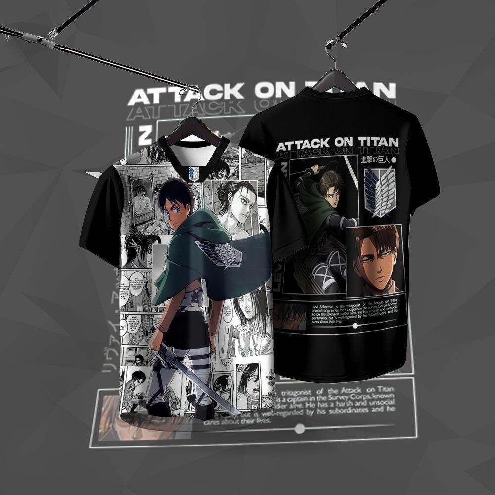 [COD]Attack on Titan Jersey Attack on Titans FULL SUBLIMATION JERSEY ...
