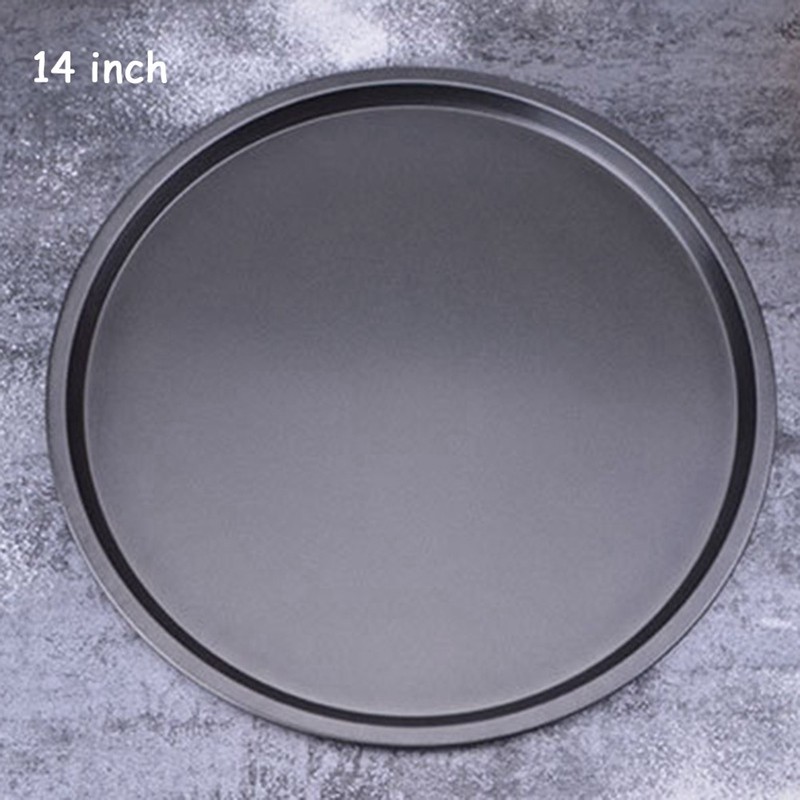 9-10-11-12-14 inch non-stick pizza platter high carbon steel baking pie ...