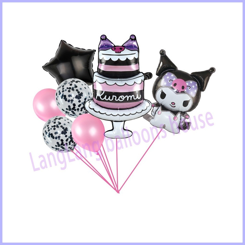 Kuromi /Melody /Cinnamoroll /Hello kitty Balloons Set Sanrio Friends ...