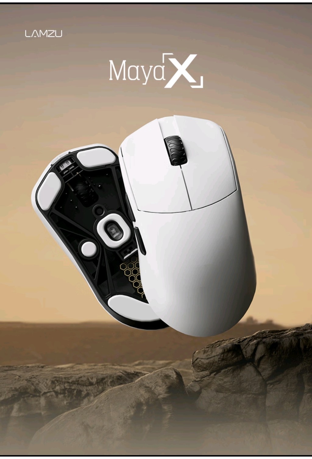 Lamzu Maya X Wireless Mouse Nordic 52840 Paw3950 8000Hz Lightweight ...