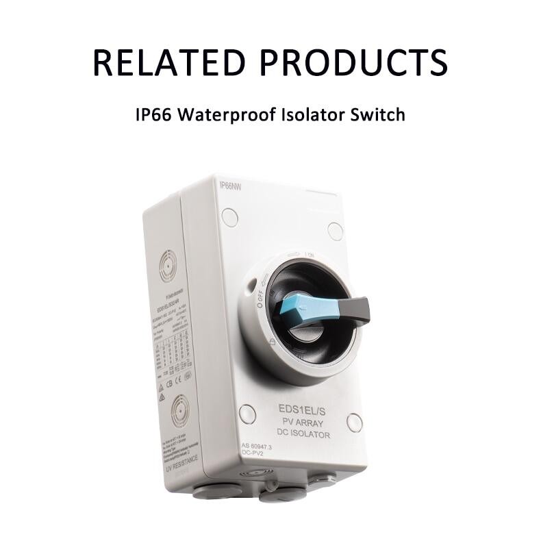 IP66 Waterproof Solar Electrical DC Isolator Switch Disconnector With 2 ...