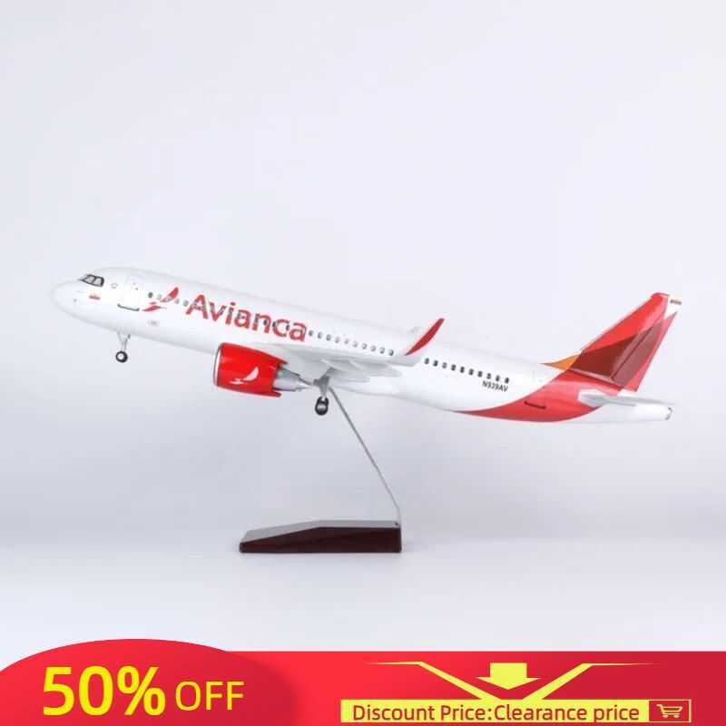 005 New 47Cm 1/80 Airplane A320neo A320 NEO AVIANCA Air Aires Toy Light ...