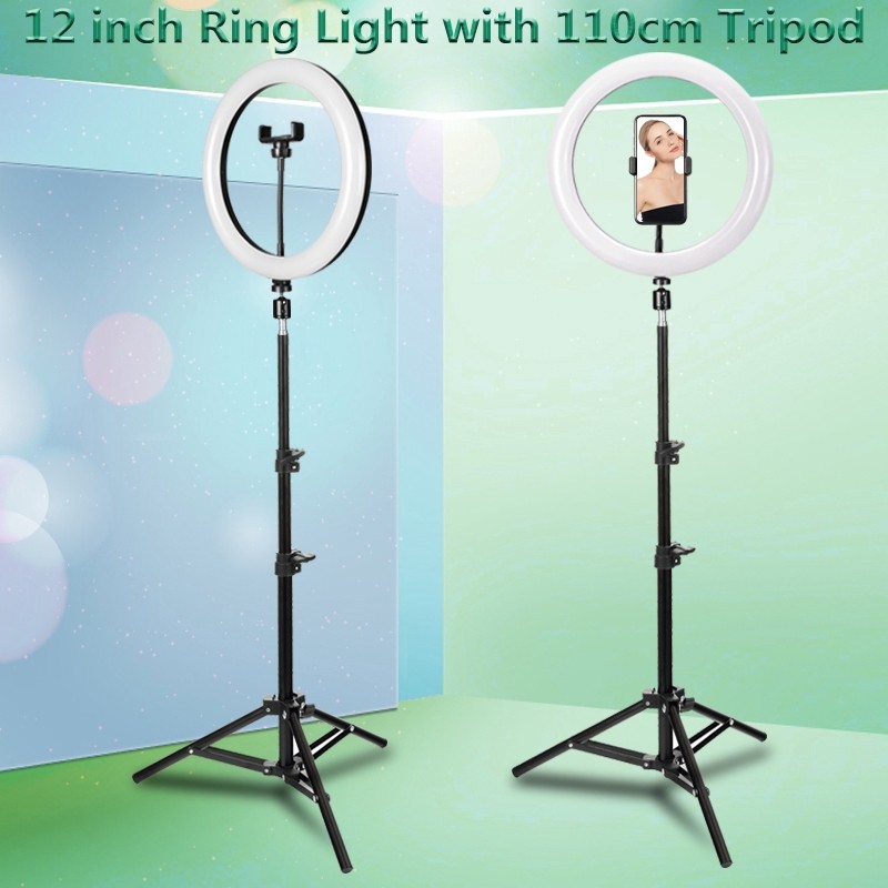 in stock 5500K 12inch/30cm Ring Light Dimmable Fill Lamp For Youtube ...
