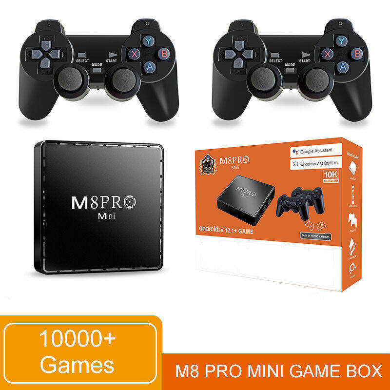 Mini M8 Pro Retro HD Game 64G Built In 10000 Games Wireless Gamepad ...