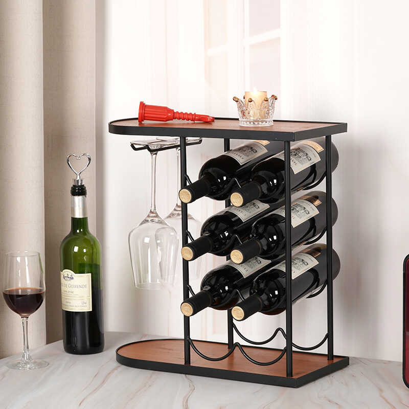 2024 Wine Shelf Display Stand Wooden Industrial Bar Bar Wine Cellar Red ...