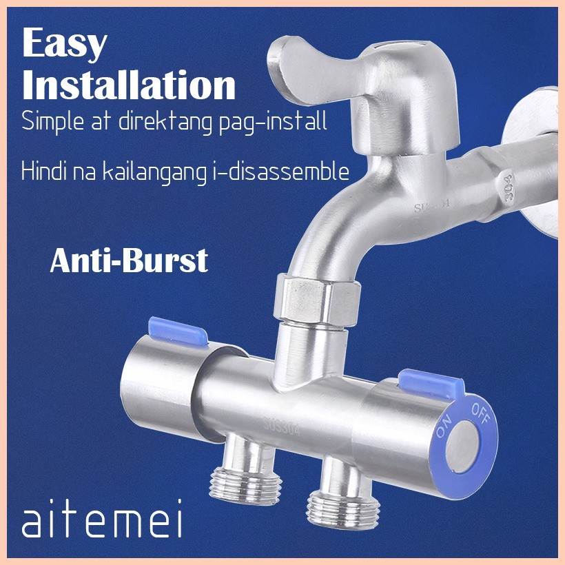 Water divider valve faucet connector faucet divider one point two live ...