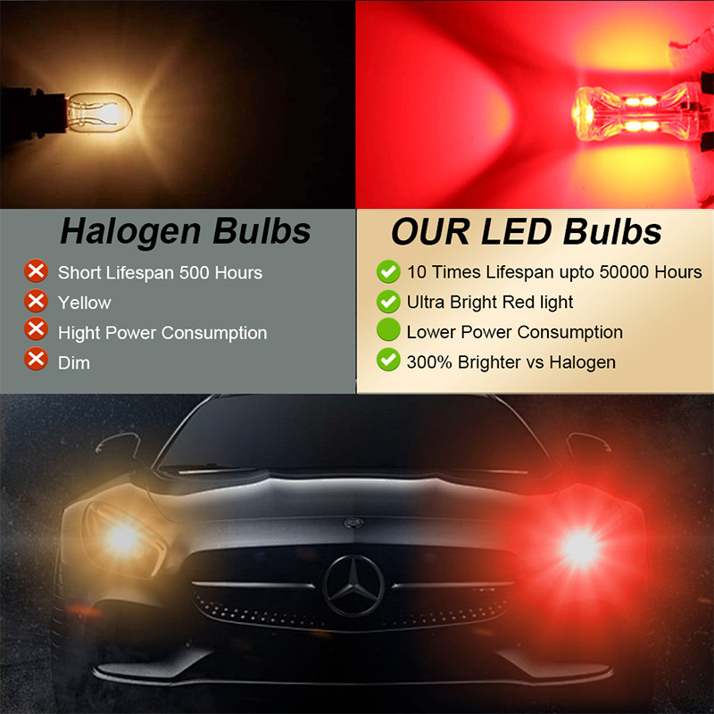 HLXG 1/4PCS T10 W5W lens Led Flash Strobe Bulb 194 WY5W Flashing ...
