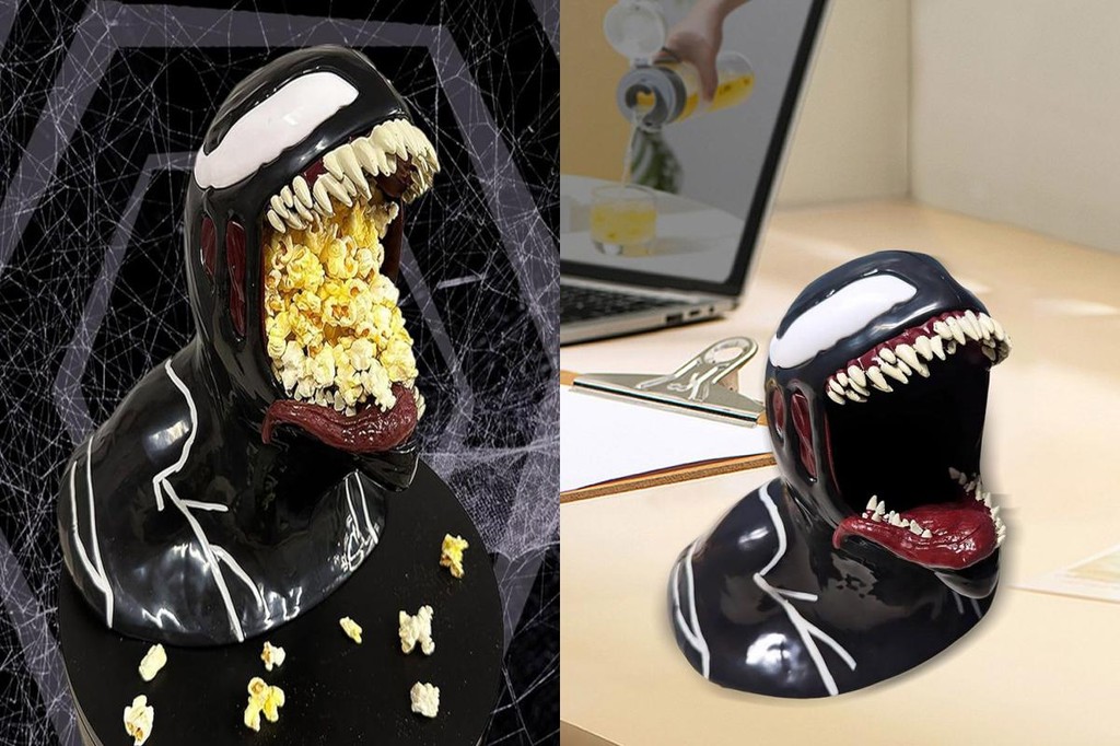 RAN Scary Creature Head Decor Movie-inspired Popcorn Bucket Venom ...
