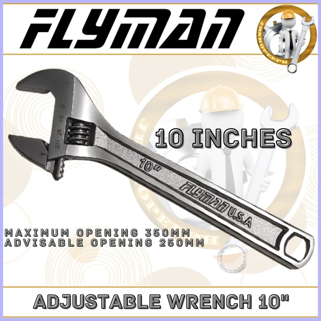 Jrshopeeph Flyman Adjustablewrench 10" 250Mm Katala Adjustable Tools ...
