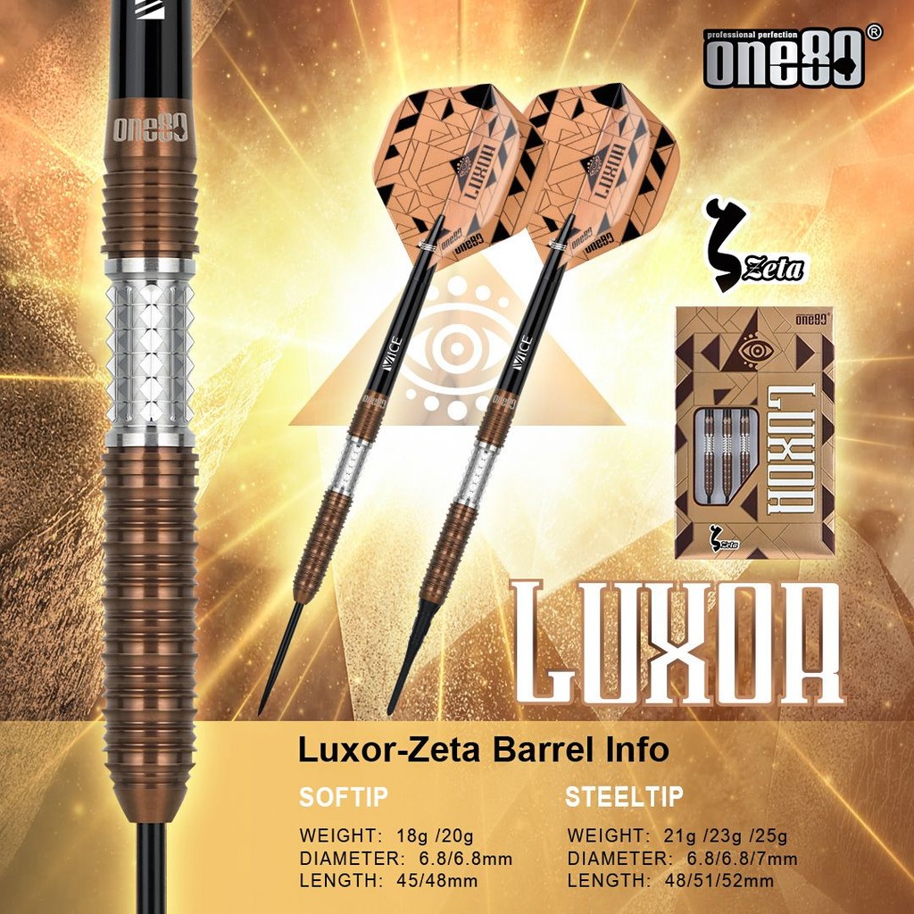 ONE80 LUXOR ZETA - ONE80 Steel Darts | Shopee Philippines