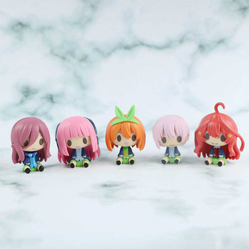 LY 5Pcs/Set The Quintessential Quintuplets 4-5Cm Mini Anime Girl Figure ...