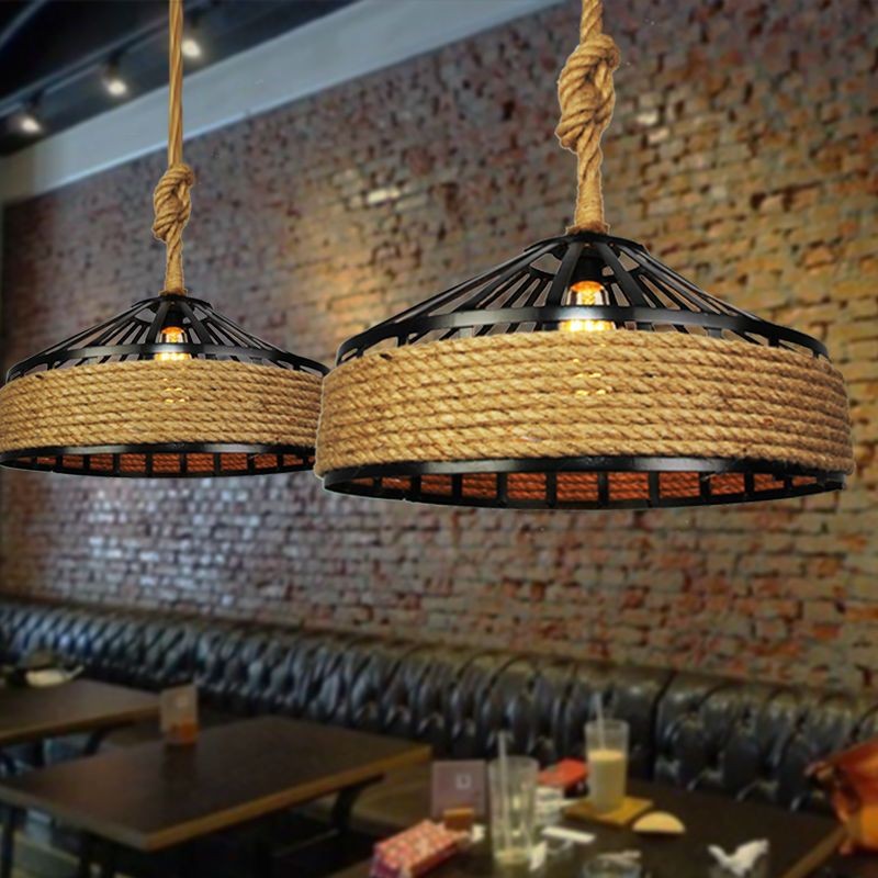 Hex Rope Lights Dining Lights Three-head Hex Rope Chandelier Lights ...