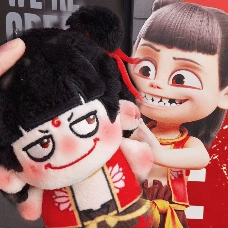 Cute Nezha 2 Anime Cartoon Plush Doll 10CM Kawaii Chinese Nezha Ao Bing ...