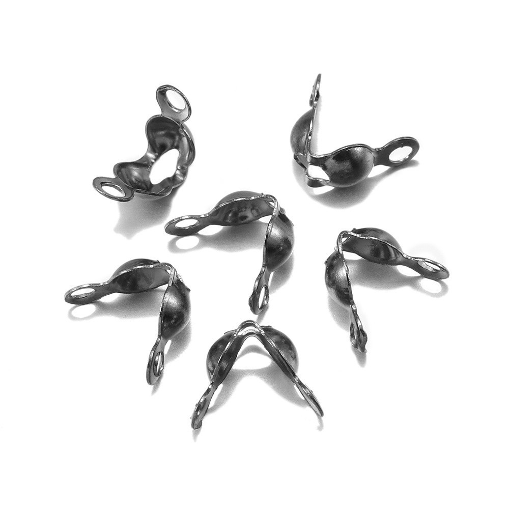 ST.KUNKKA 100PCS Beads Double buckle Connector Clasp Fitting Ball 4x7mm ...