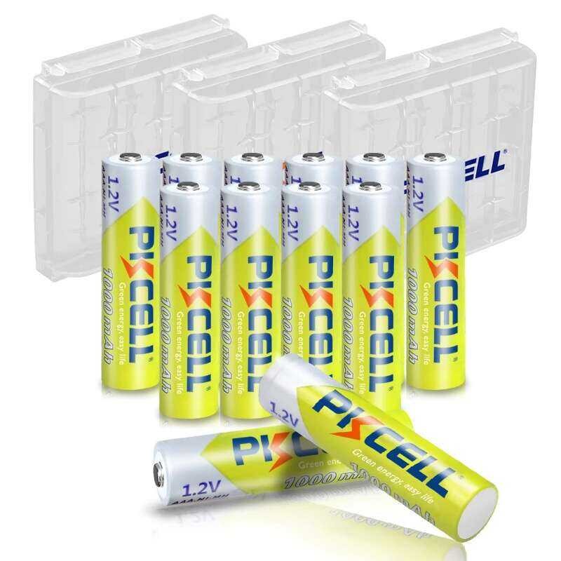 12PC PKCELL AAA Battery 1.2V Ni-MH AAA Rechargeable batteries 1000MAH ...