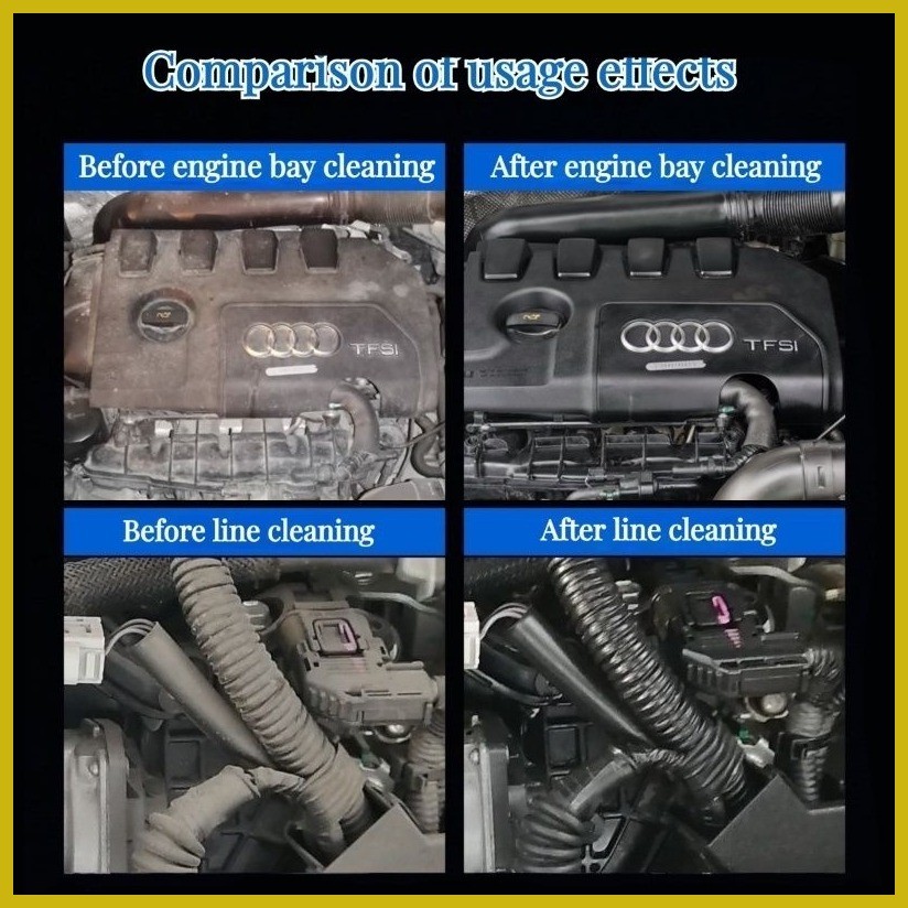 ↂ ☾ 650ML Car Engine Cleaner Spray Interior Cleaner Foam Cleaner Quick ...