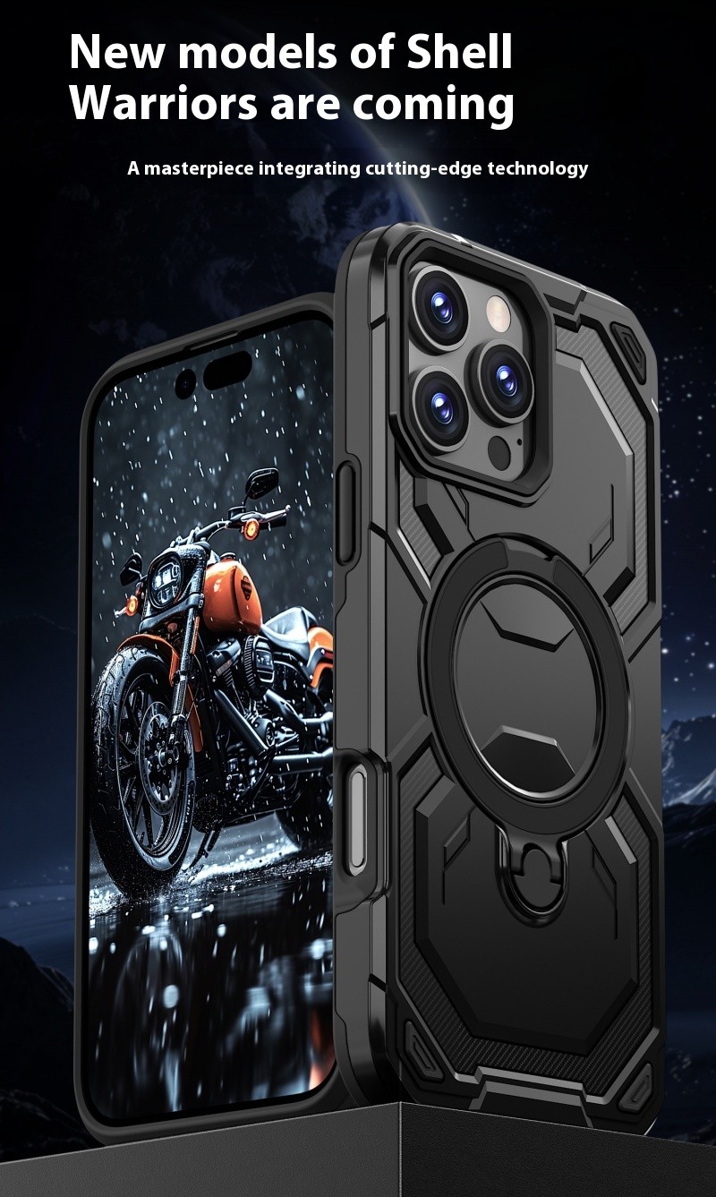 Military Armor Shockproof 360° Rotating Stand Magnetic Case For iPhone ...