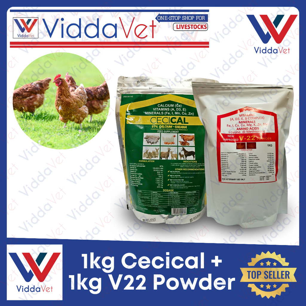 1 kg Cecical + 1 kg V22 powder Cecical powder 1kg cecical vitamin ...