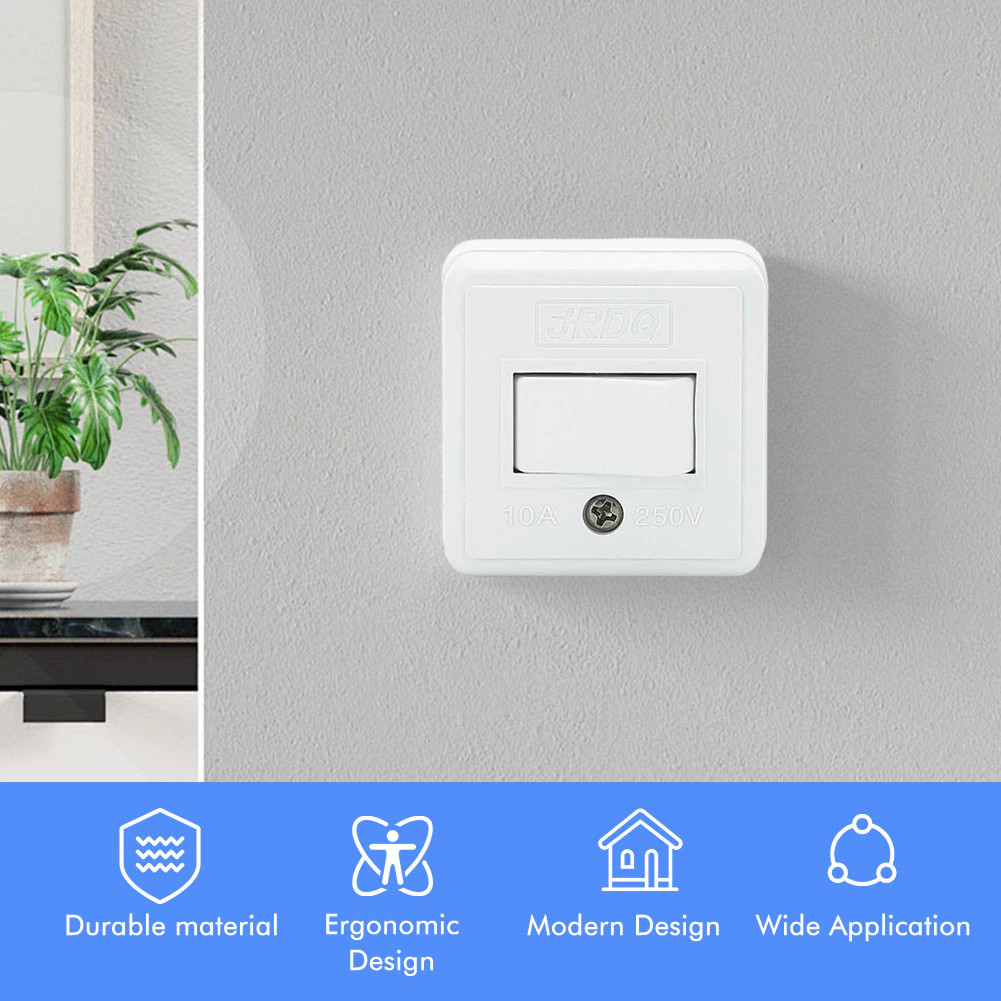 Square Switch surface mounted 1 gang for light 738 with screw | Shopee ...