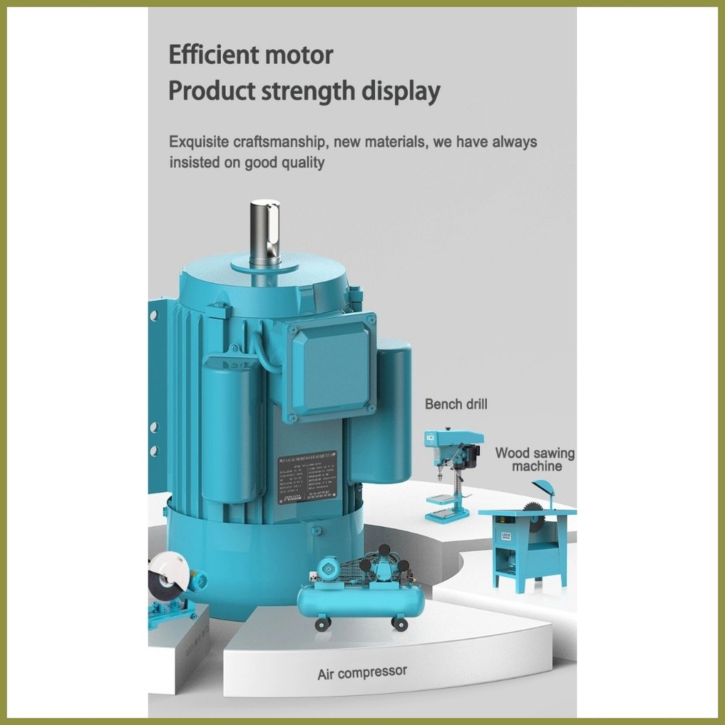 ⭐ Electric Motor 3HP (ALL COPPER) Induction Motor 220V Single Phase ...