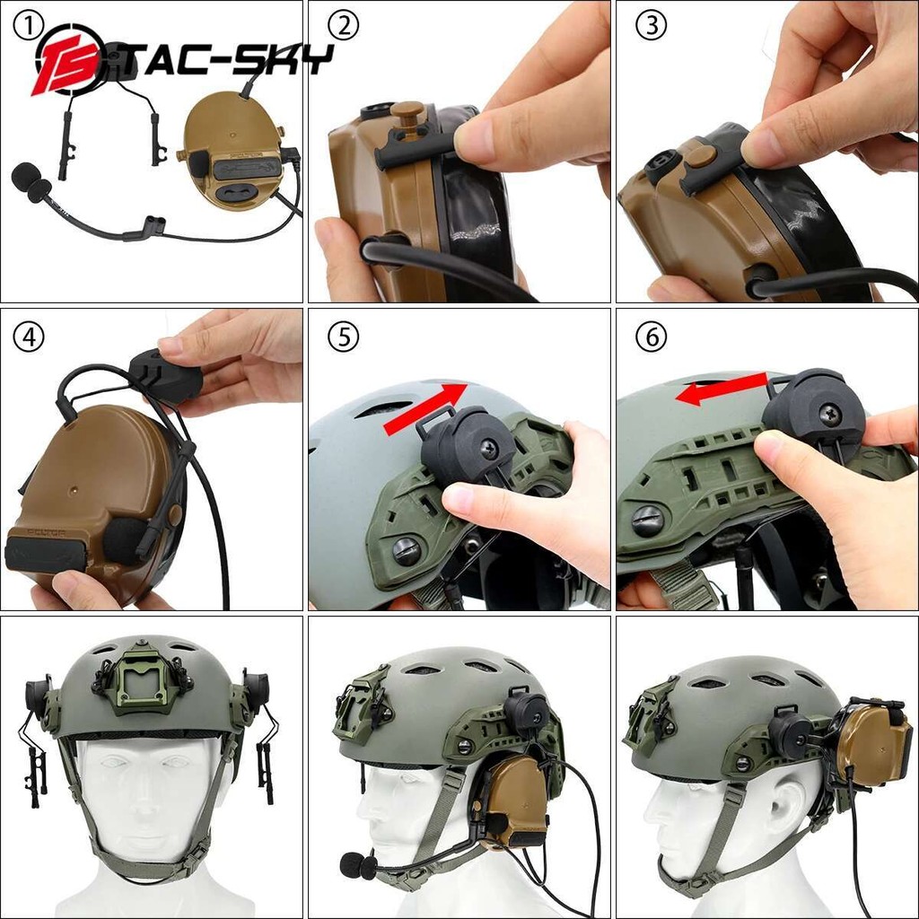 TAC-SKY Helmet ARC Track Adapter Bracket Para sa COMTA II III XPI V ...