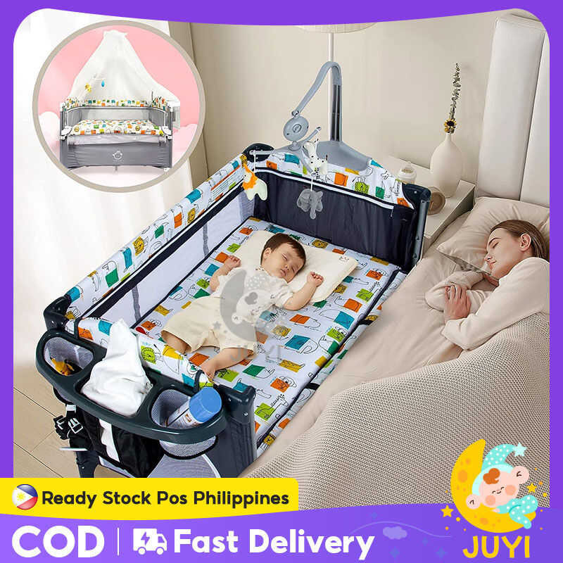 Crib For Baby Folding Baby Bed Newborn Height Adjustable Rocking Baby ...