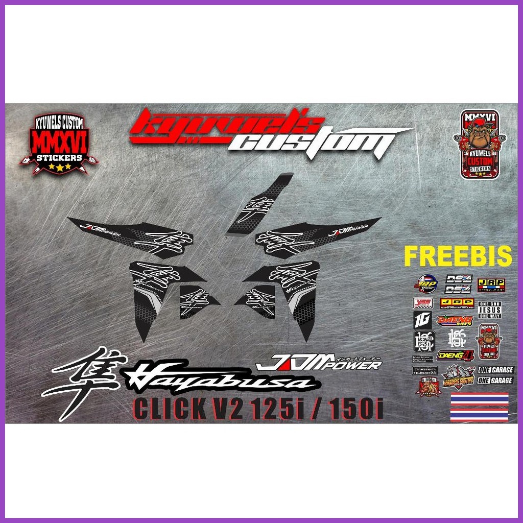∥ 100% Honda Click V2 Hayabusa Decal Sticker | Shopee Philippines