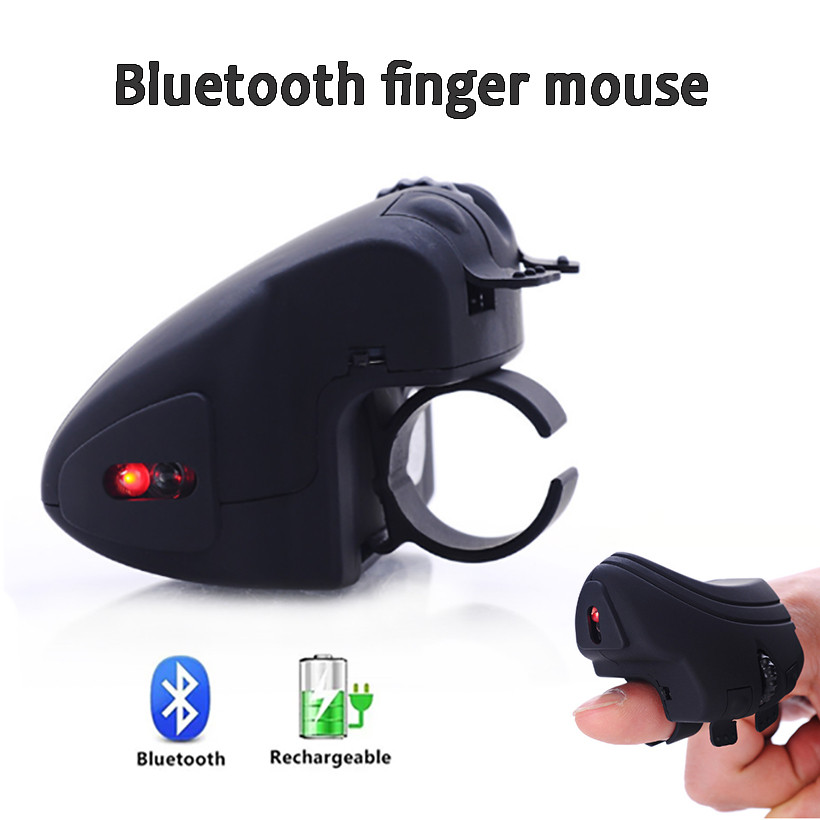 Mini Finger Wireless Mouse Bluetooth Rechargeable Ergonomic Portable ...