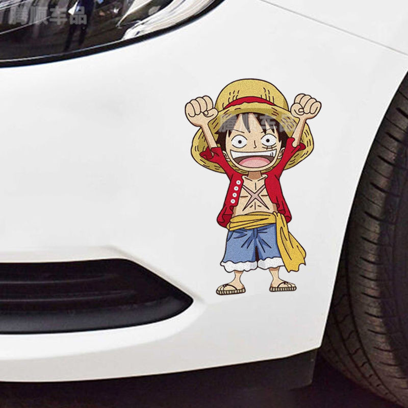 One Piece Luffy Cartoon Animation Car Body Door Scratch Covering Car ...