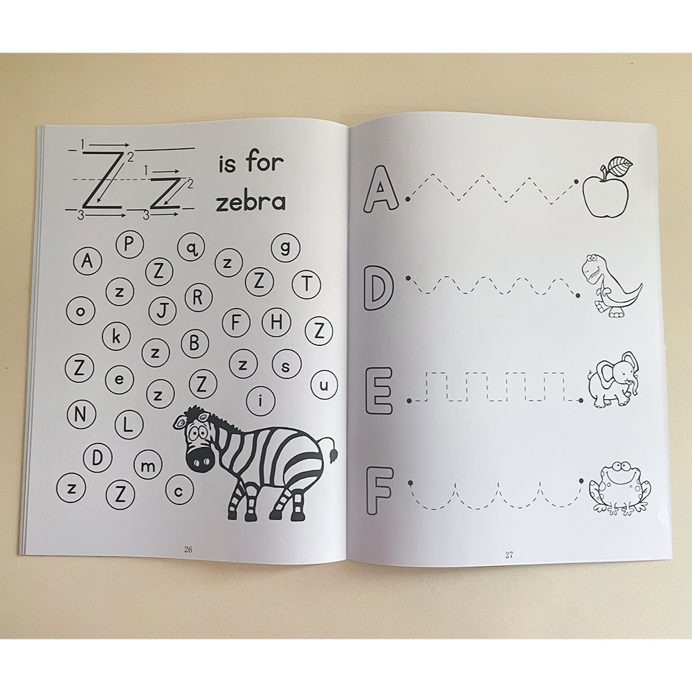 28 Pages Kids Alphabet Tracing Workbook Children Preschool Early ...
