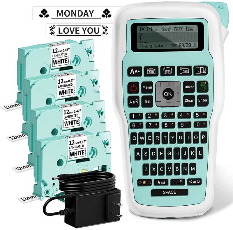 Maker Vixic Handheld E1000 Label Printer With QWERTY Keyboard Portable ...