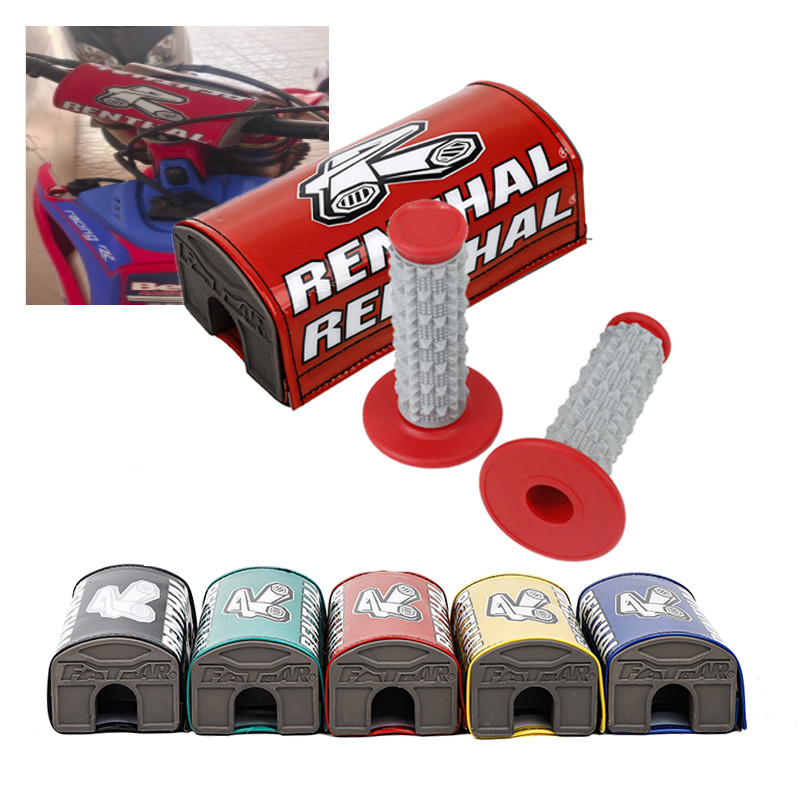 Motorcycle Grips With RENTHAL Handlebar Pad Fat Chest Protector Cross ...