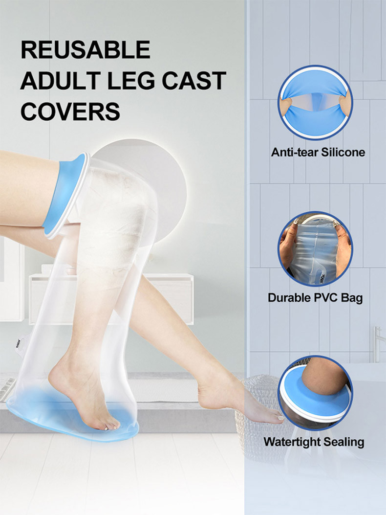 Shower Cover Adult Waterproof Sealed Cast Plaster Bandage Protector ...