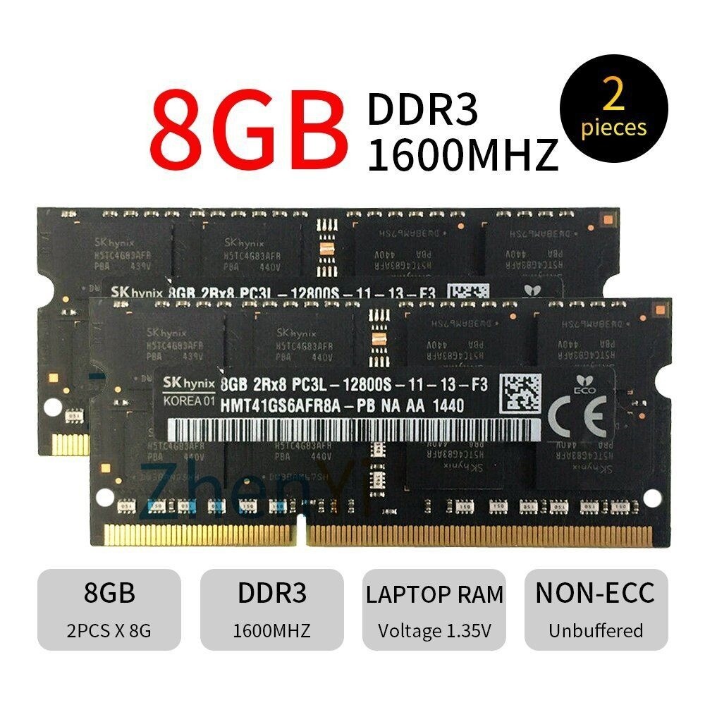 For SKHynix 16GB kit (2x 8GB) DDR3L 1600MHz PC3L-12800S SODIMM Memory ...