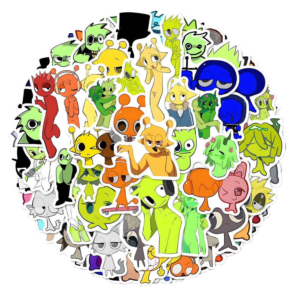 108pcs Sprunki Creative Sticker Game Peripheral Waterproof Sticker ...