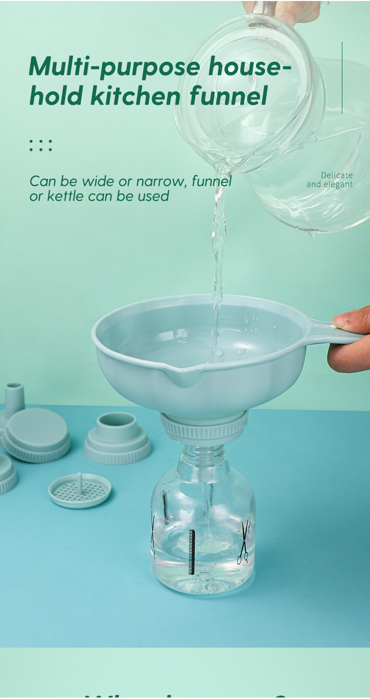 KATELV Large Multi-calibre Funnel Filterable Funnel Wide Mouth Canning ...