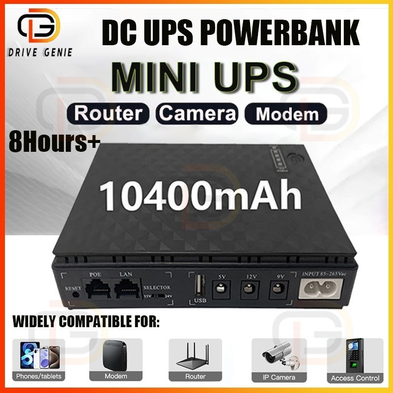 CCTV UPS Power Supply 10400mAh for Wifi Router Modem Power Camera ...