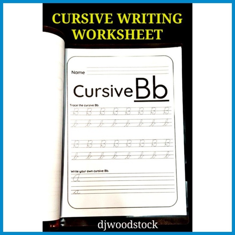 CURSIVE WRITING WORKSHEET, 27 Pages, KIDS LEARNING MATERIAL | Shopee ...