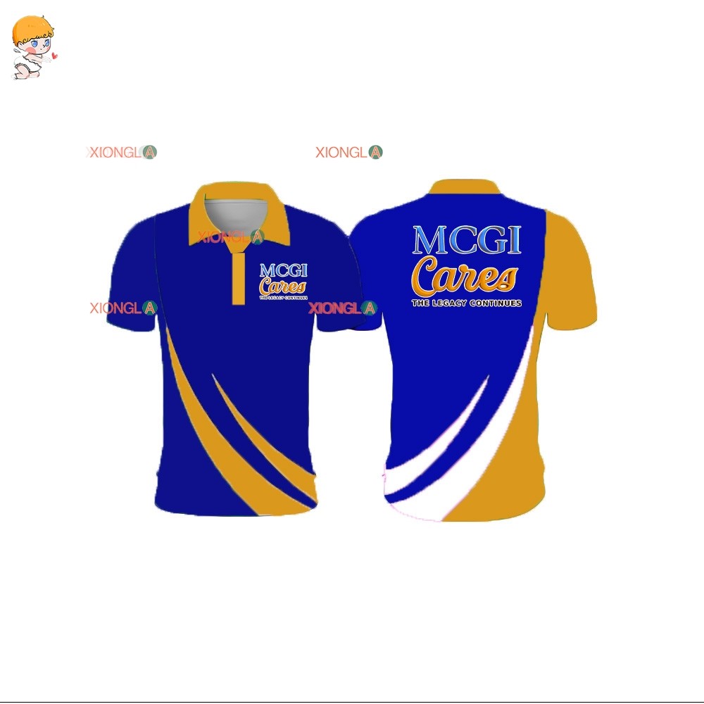 MCGI Polo Shirt V7: Iconic Blue and Orange Design, Showcasing the ...