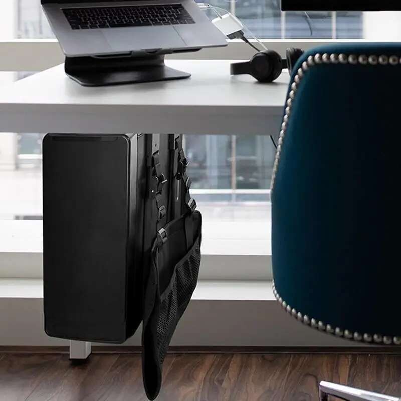 Universal Pc Case Holder Under Desk Cpu Stand Wall Mounted Adjustable ...