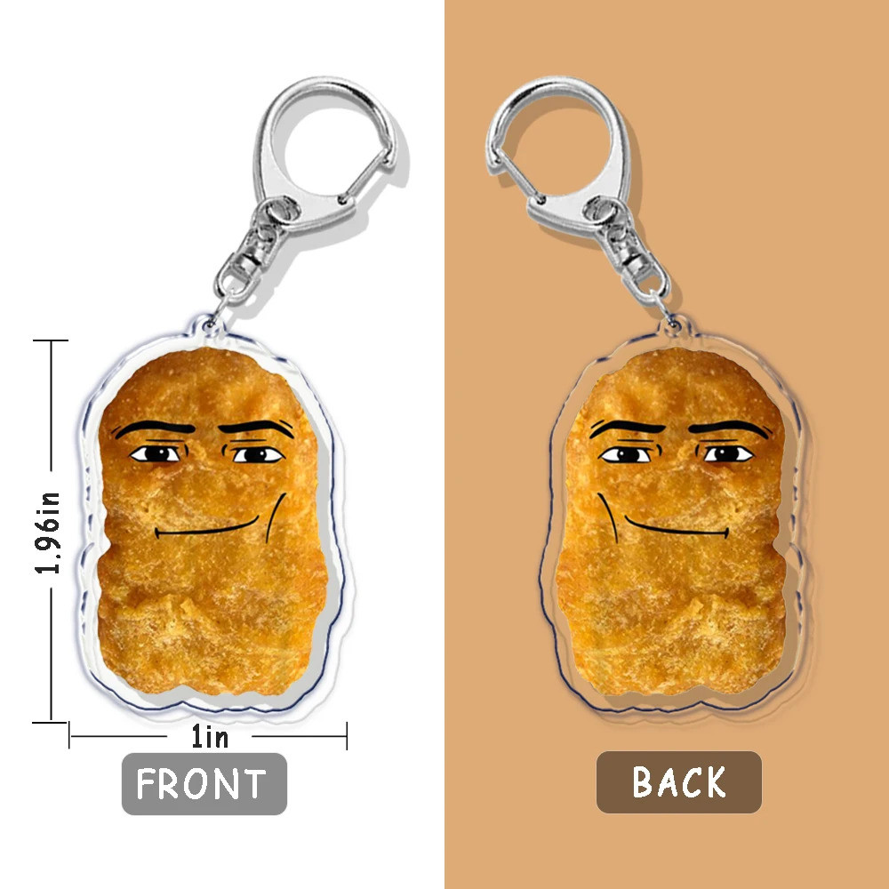 Funny Chicken Nugget Meme Keychain for Accessories Bag Pendant Eye Joe ...