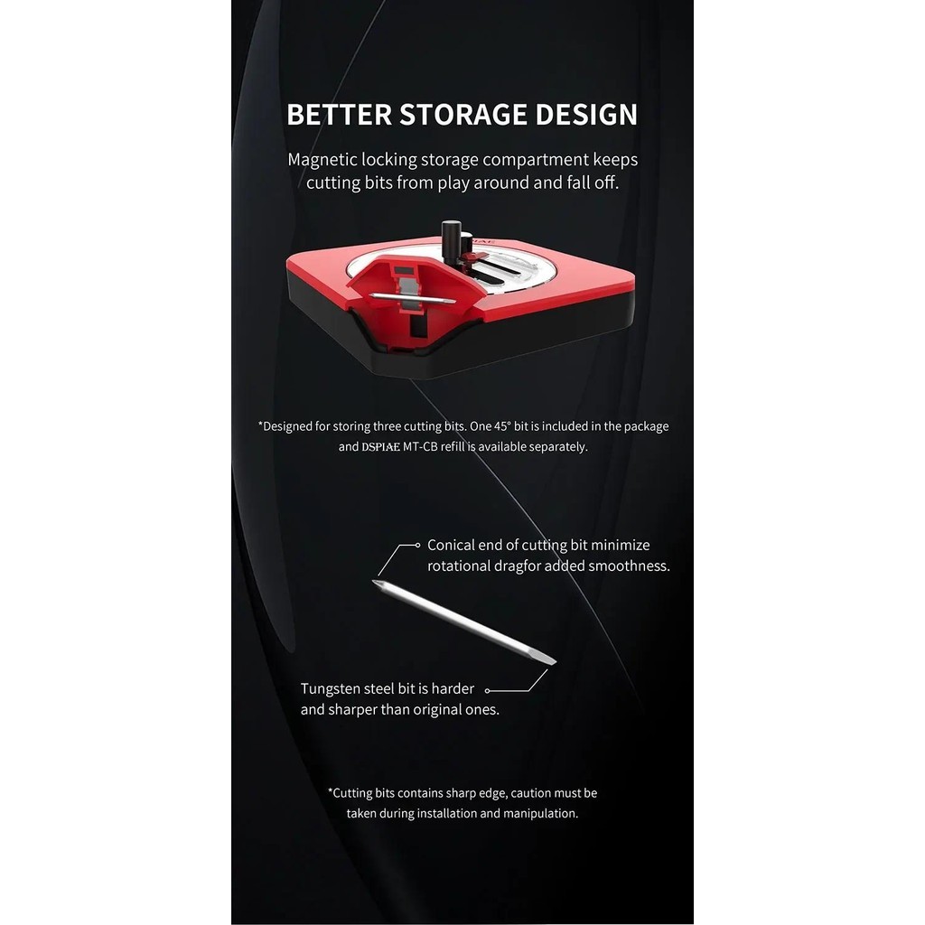 DSPIAE PT-C Integral Circular Cutter Red with Tungsten Cutting Bit with ...